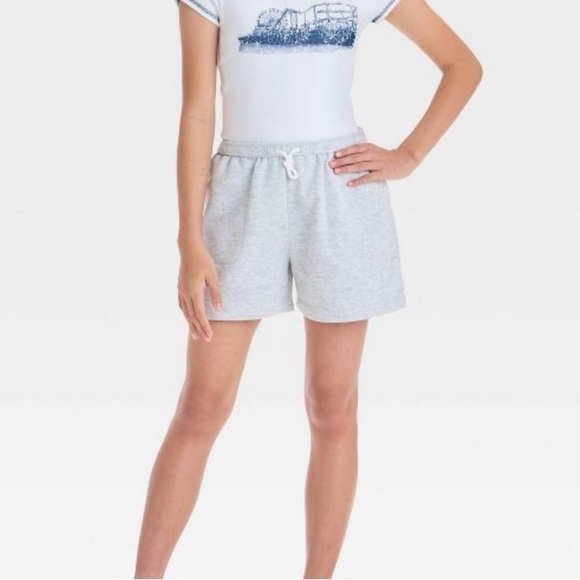 art class | Bottoms | Nwt Girls Art Class Fleece Grey Pull On Shorts ...